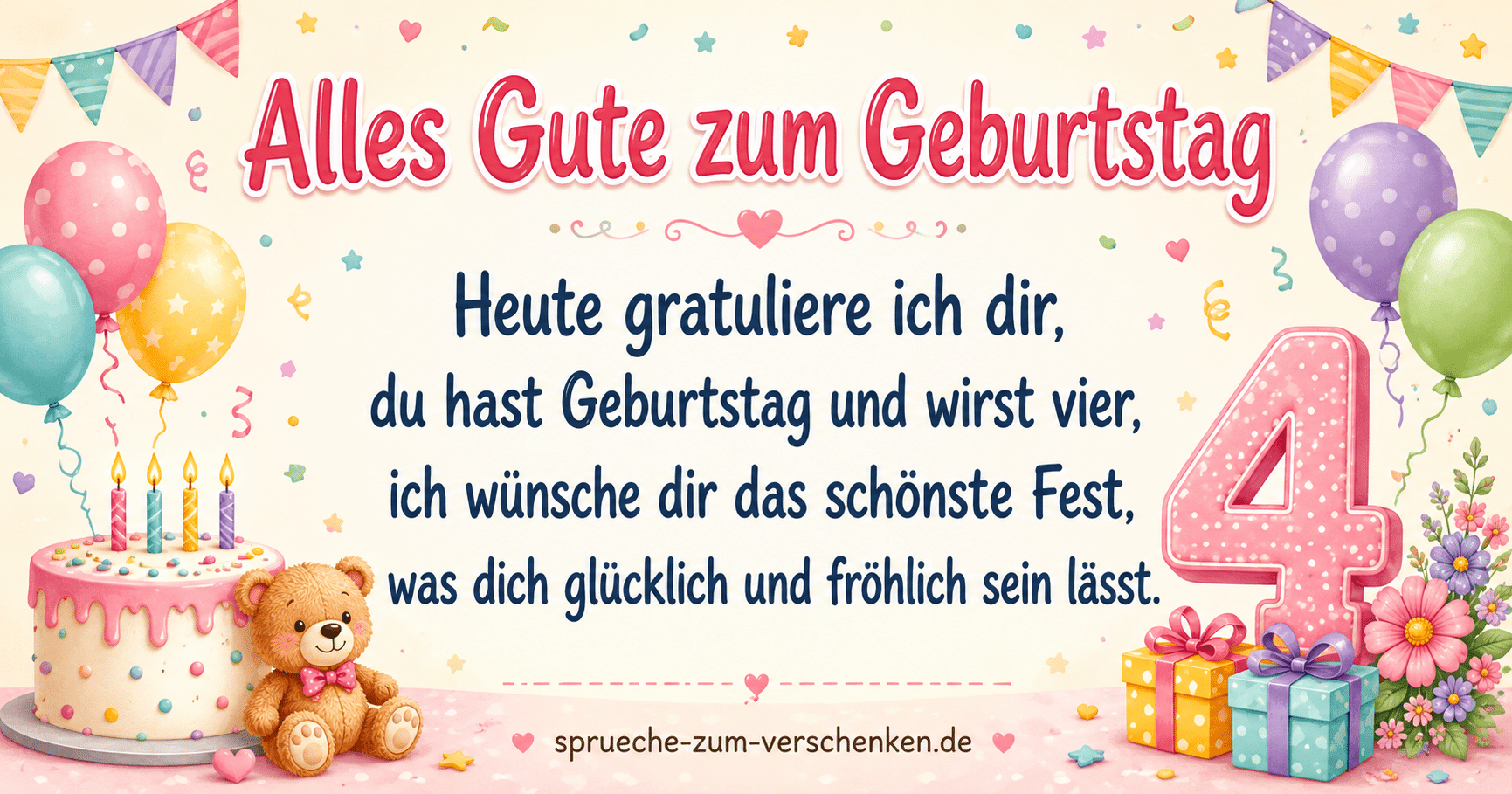 Zum 4 Geburtstag Sprüche